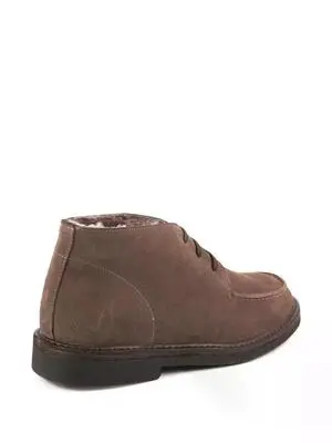 DIRNDL & BUA Shearling-lined Moc-toe Boots