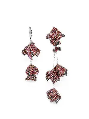 Isabel Marant Étoile Asymmetrical Crystal-embellished Earrings - Silver