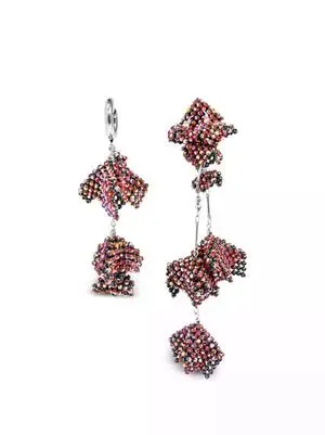 Isabel Marant Étoile Asymmetrical Crystal-embellished Earrings - Silver