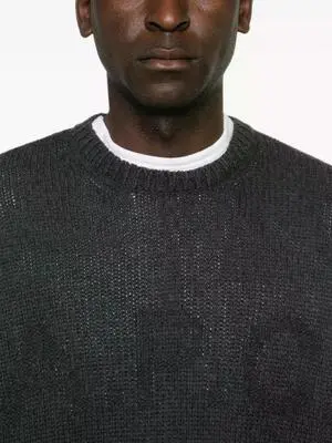 A.p.c. Logo-intarsia Crew-neck Sweater