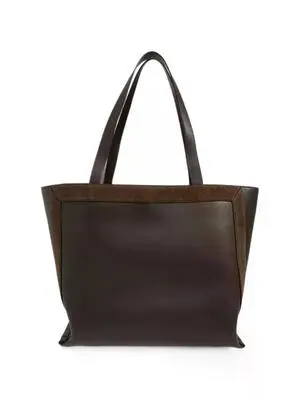 WANDLER Medium Ida Suede-panel Leather Tote Bag