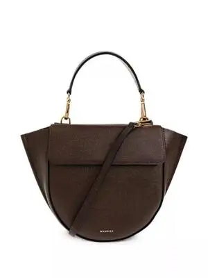 WANDLER Mini Hortensia Leather Tote Bag - Brown