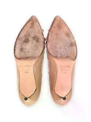 Oscar De La Renta Scallop Bow Detail Pumps