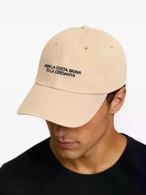 LES HÉRITIERS Slogan-embroidered Cotton Cap