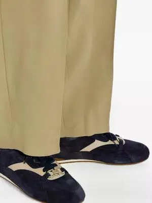 FERRAGAMO Gancini Suede-panel Sneakers