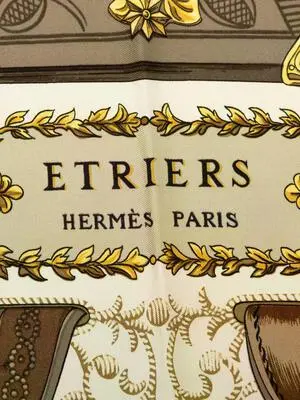 Hermès 2000-2026 Etriers Silk Scarf 90 Scarves - Neutrals