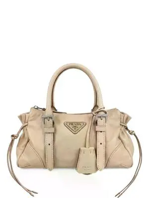 Prada Small Karin Buckle-detail Shoulder Bag - Neutrals