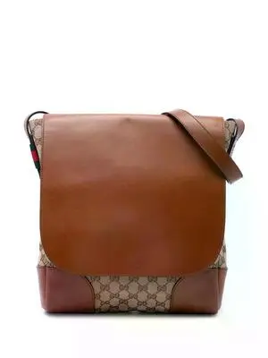 Gucci 2016-2026 Gg Canvas And Calfskin Crossbody Bag - Neutrals