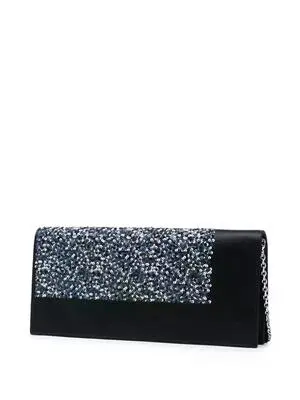 Dior Satin Sequin Clutch With Chain Crossbody Bag