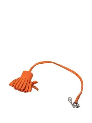 Hermès 2000-2026 Milo Lambskin Carmencita Page Marker Key Chain - Orange