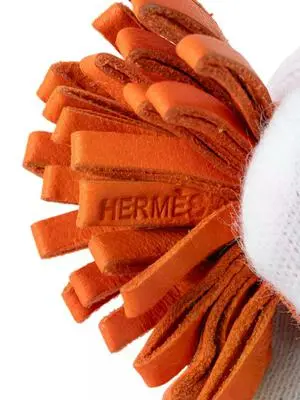 Hermès 2000-2026 Milo Lambskin Carmencita Page Marker Key Chain - Orange