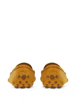 FERRAGAMO Double Gancini Suede Loafers