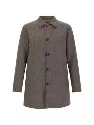 Pal Zileri Reversible Wool Coat - Brown