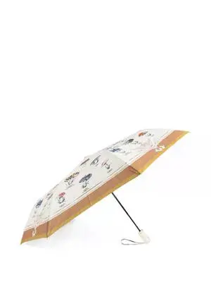 Moschino Mushroom-print Folding Umbrella - Neutrals