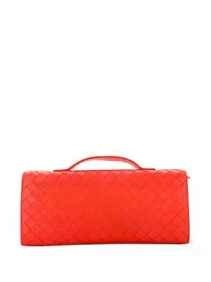 Bottega Veneta Andiamo Top Handle Clutch Bag - Orange