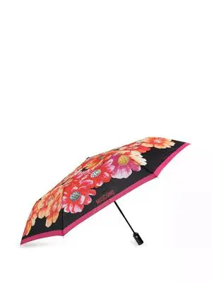 Moschino Floral-motif Folding Umbrella - Black