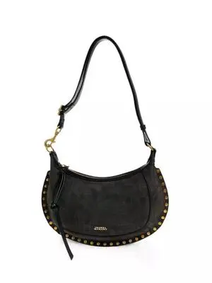 Isabel Marant Étoile Oskan Moon Stud-embellished Shoulder Bag - Black