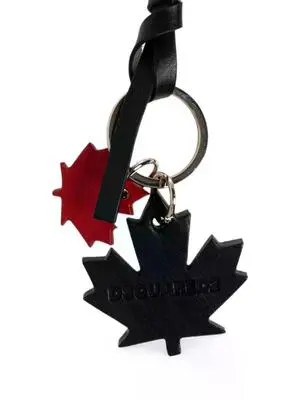 Dsquared2 Maple-leaf Leather Keyring