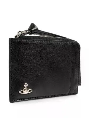 VIVIENNE WESTWOOD Orb-plaque Leather Card Holder