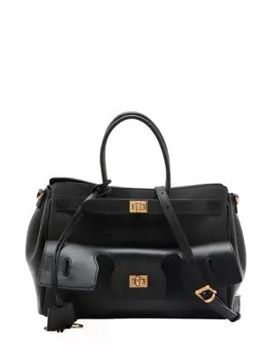 Balenciaga 2000-2026 Medium Smooth Calfskin Bel Air Carry All Tote Satchel - Black