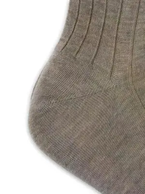 MAISON MARGIELA Logo-patch Ribbed-knit Socks
