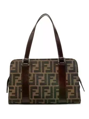 Fendi 2000-2010 Zucca Canvas Handbag - Brown