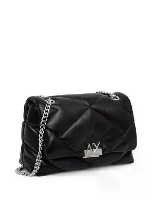 Armani Exchange Quilted Logo-plaque Shoulder Bag