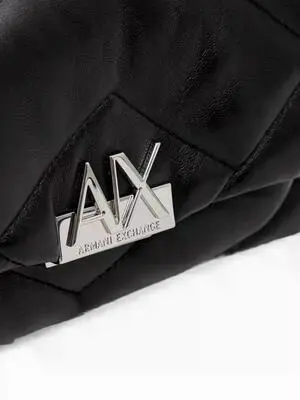Armani Exchange Quilted Logo-plaque Shoulder Bag