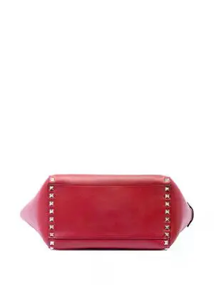 Valentino Garavani Rockstud Leather Satchel - Red