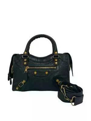 Balenciaga 2018-2026 Mini Lambskin Motocross Giant 21 City Satchel - Grey