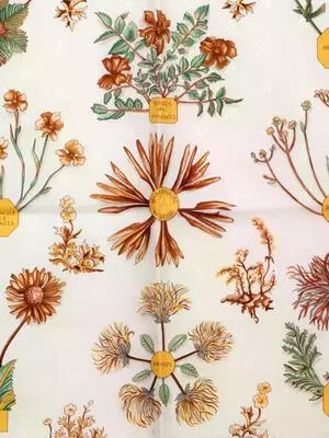 Hermès 1990-2000 Herbier De Gavarnie Silk Scarf 90 Scarves