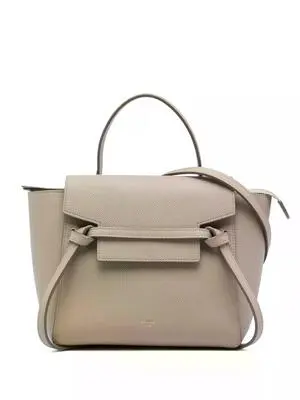 Celine 2019 Nano Grained Calfskin Belt Bag Satchel - Neutrals