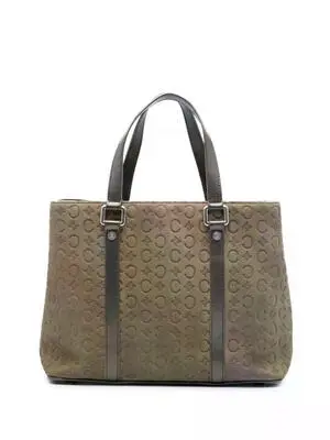 Celine 2000 C Macadam Suede Tote Bag