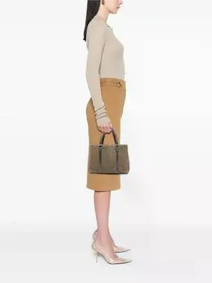 Celine 2000 C Macadam Suede Tote Bag
