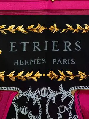 Hermès 1990-2014 Etriers Silk Scarf 90 Scarves