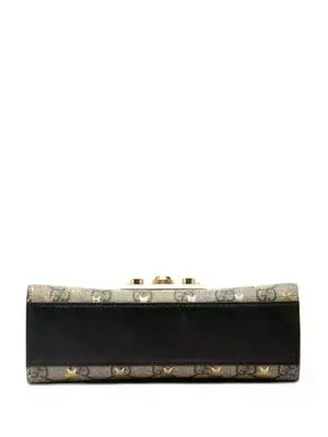 Gucci 2000-2015 Small Gg Supreme Bee Padlock Crossbody Bag - Neutrals
