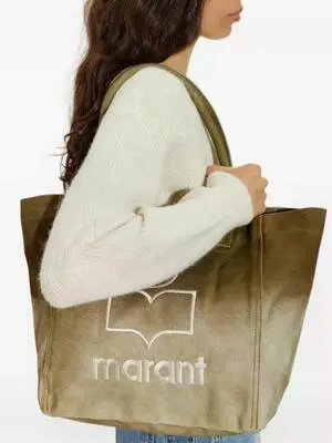 Isabel Marant Étoile Yenky Logo-embroidered Tote Bag - Green