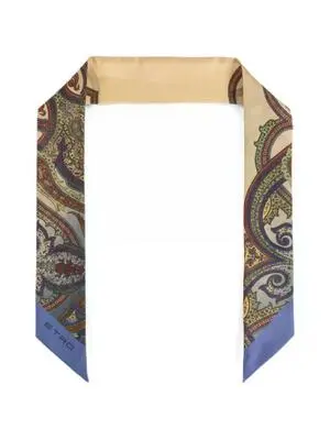 Etro Paisley-print Silk Scarf - Neutrals