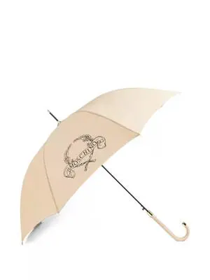 Moschino Logo-print Umbrella - Neutrals