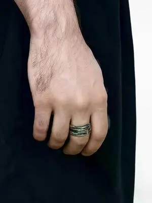 MOSAIS Hyd-d-14 Textured Open Ring - Silver