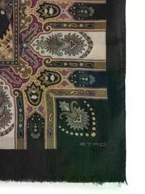 Etro Paisley-print Frayed Scarf