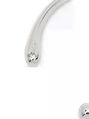 Patrizia Pepe Tone Hoop Earrings With Teardrop Ends