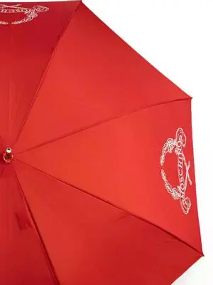 Moschino Logo-print Curved-handle Umbrella