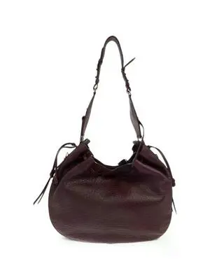 Isabel Marant Étoile Bolton Hobo Pebbled Leather Shoulder Bag - Red