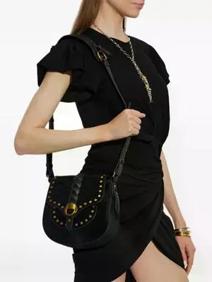 Isabel Marant Étoile Altay Stud-embellished Leather Shoulder Bag