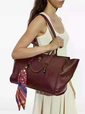 Kurt Geiger Sloane Shopper Leather Tote Bag - Red
