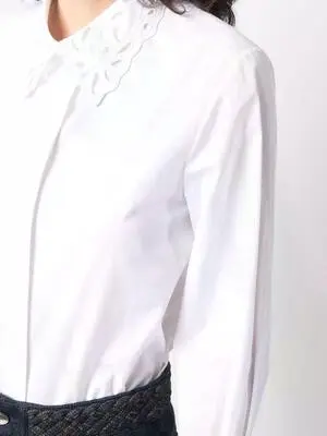 Chloé Pointelle Collar Button-up Shirt
