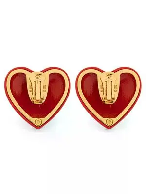 Moschino Heart Motif Clip-on Earrings