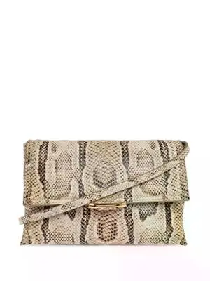 WANDLER Mini Ida Trio Snake-effect Leather Crossbody - Neutrals