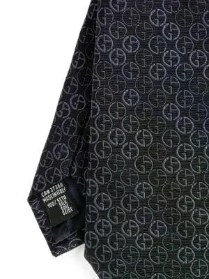 Giorgio Armani Logo-pattern Silk Tie